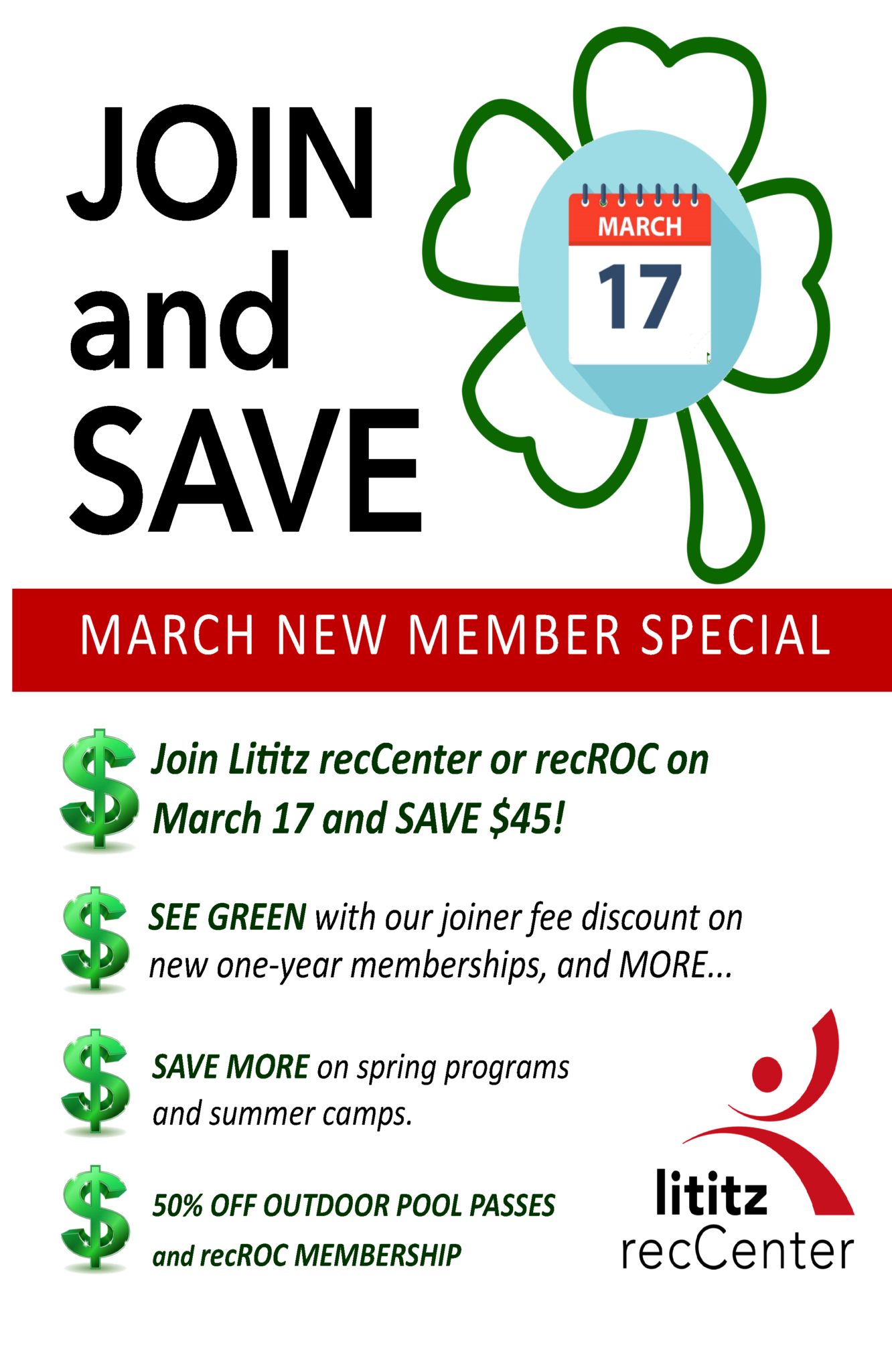 Membership Specials – Lititz Rec