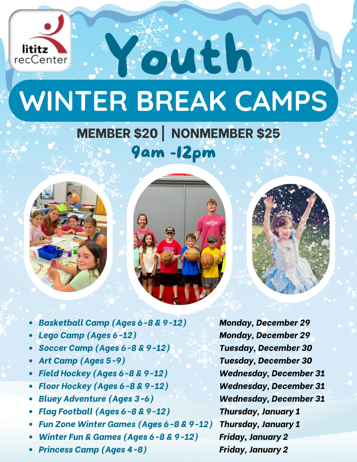 Youth Camps & Events for the Holidays – Lititz Rec